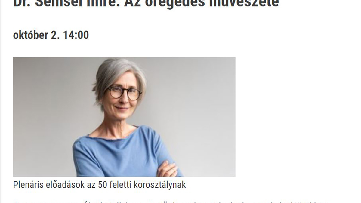 Semsei Imre: Az öregedés művészete - Metropol